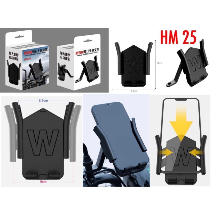 Jual JH ACC HOLDER MOTOR SPION HM-25 & HM-23 STANG STAND HP HM25 HM23 - STANG HM-23 | Shopee ...