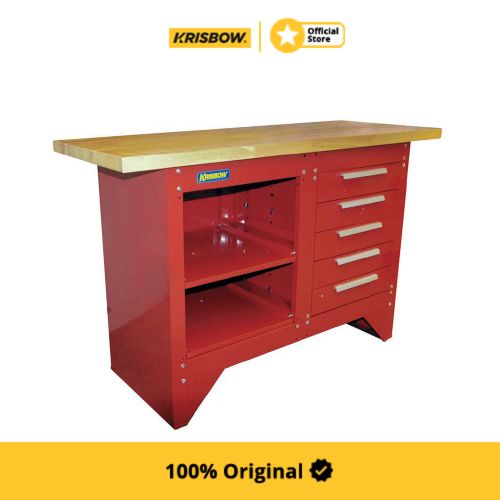 Jual Krisbow Work Bench Meja Workshop 137 X 51 X 86.5 cm - Merah ...
