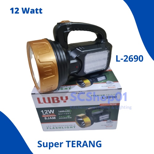 Jual Senter Besar LUBY L-2690 12 WATT + Emergency | Shopee Indonesia