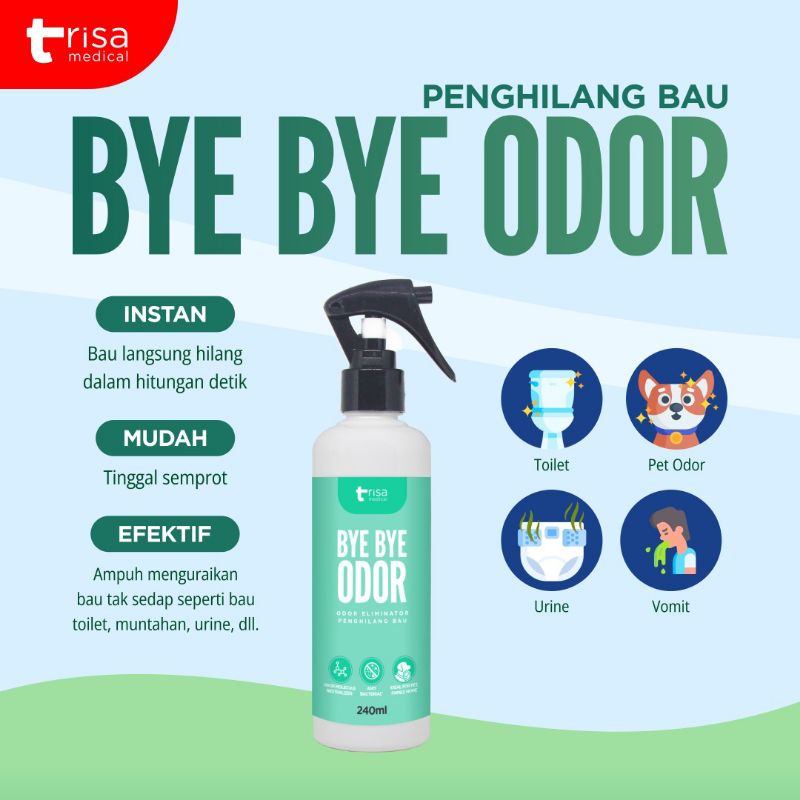 Jual Trisa - Bye Bye Odor Penghilang bau 240ml / Bye-Bye Odor Remover Spray Penghilang Bau ...