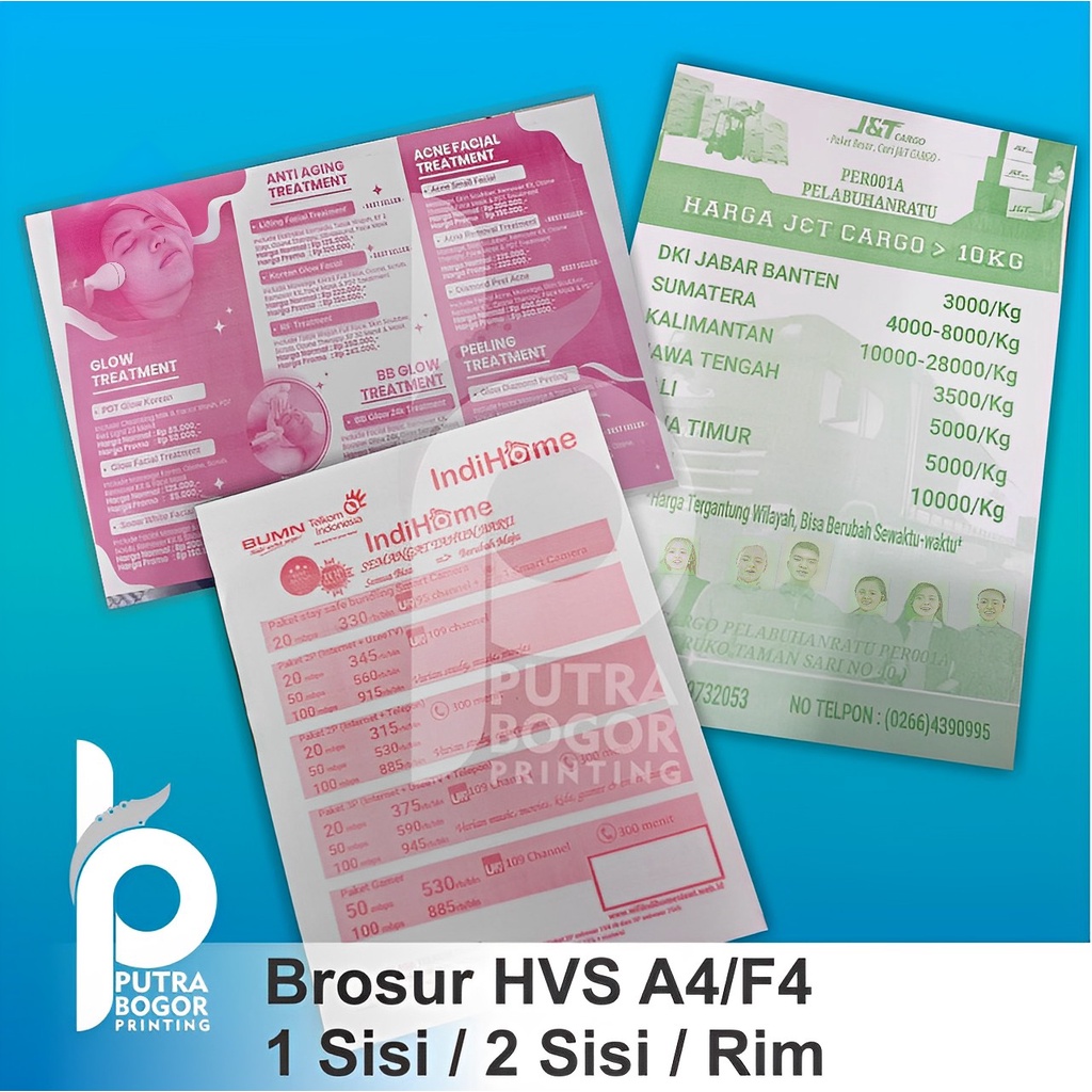 Jual cetak brosur HVS 1/2 warna A4/F4 per rim 1 muka atau bulak balik | Shopee Indonesia
