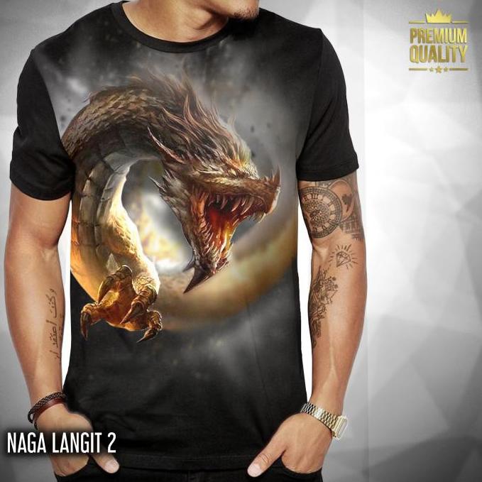 Jual KAOS NAGA Tshirt Baju Gambar NAGA Keren Distro PREMIUM Kaos Shio ...