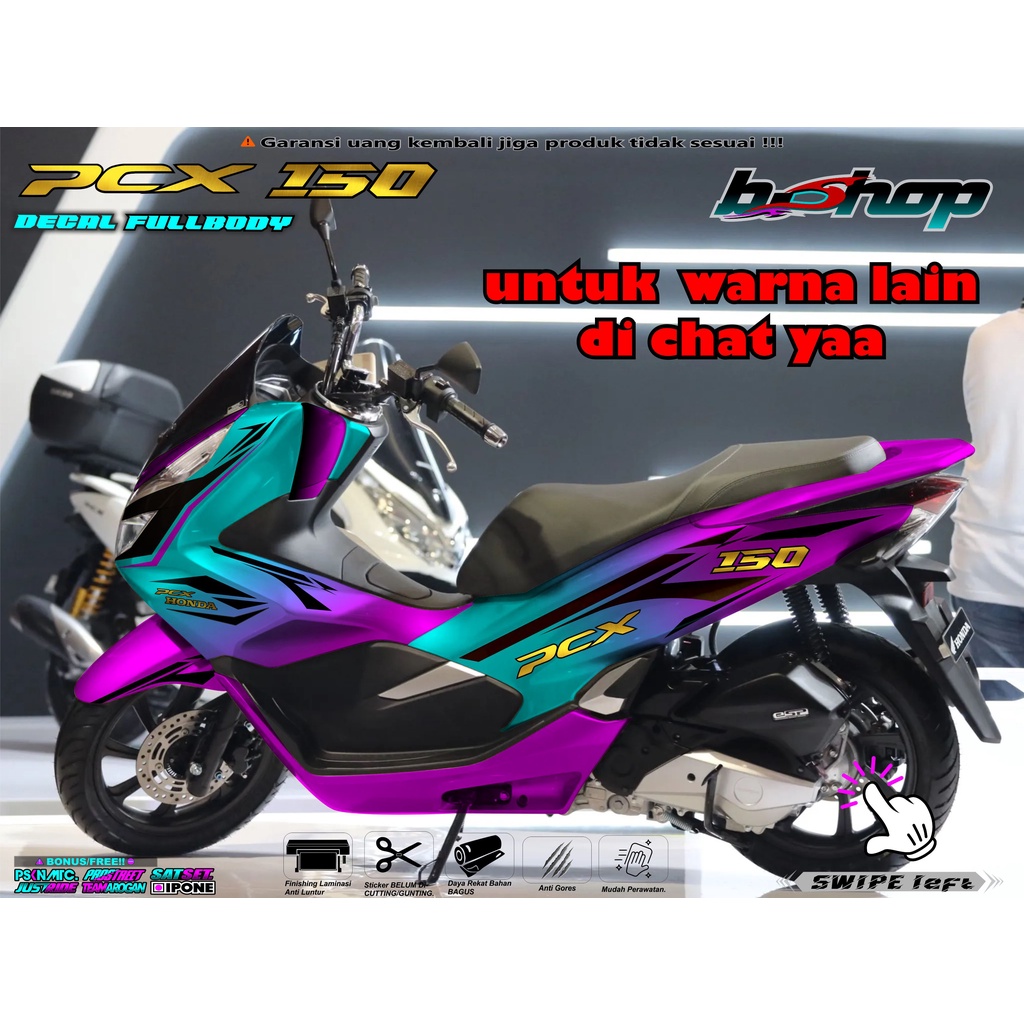 Jual Decal stiker pcx 150 fullbody variasi terbaru 2023 bebas custom ...