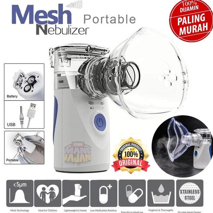 Jual NEBULIZER MESH PORTABLE ALAT UAP BANTU PERNAFASAN ASMA INHALASI MASK | Shopee Indonesia