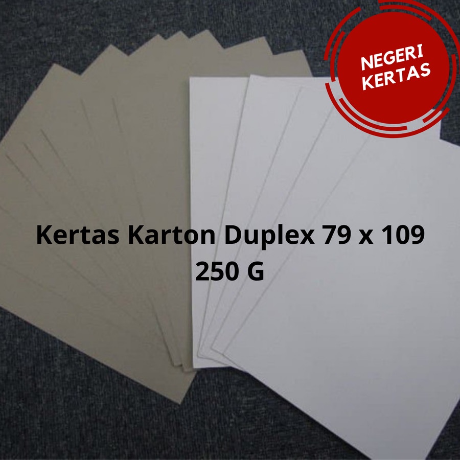 Jual Kertas Karton Tebal Duplex Paper 250/350/400 gr - 79 x 109 cm ...