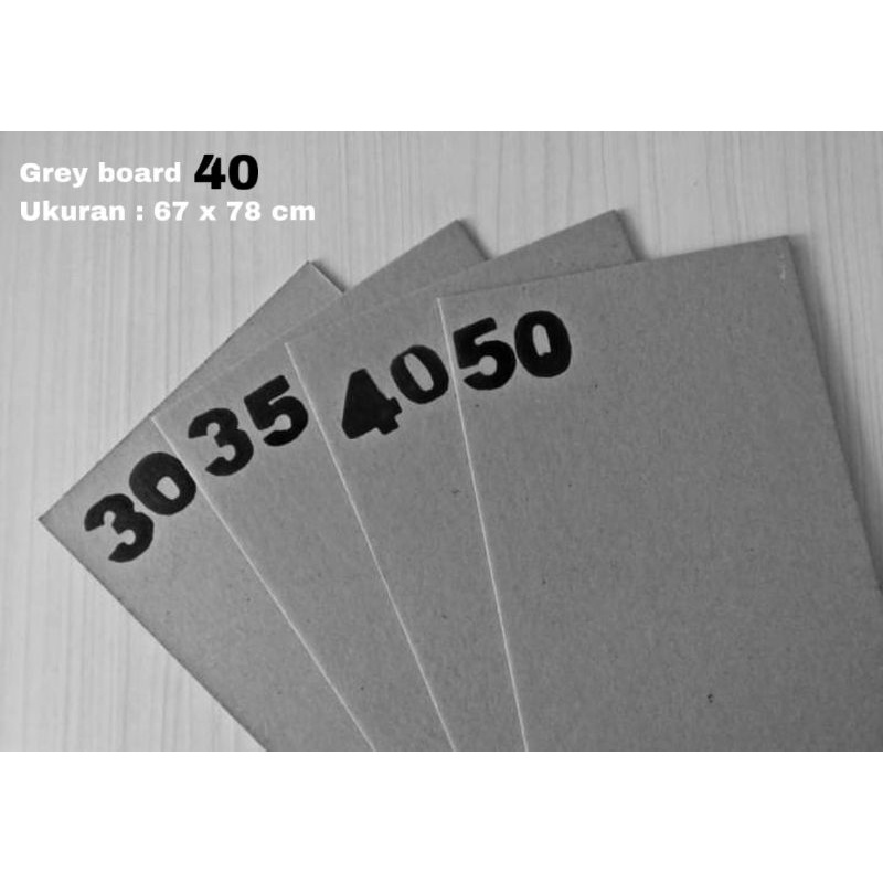 Jual KERTAS Karton Grey Board Hard BOT ukuran Tebal : 40/Pack . Isi 40 ...