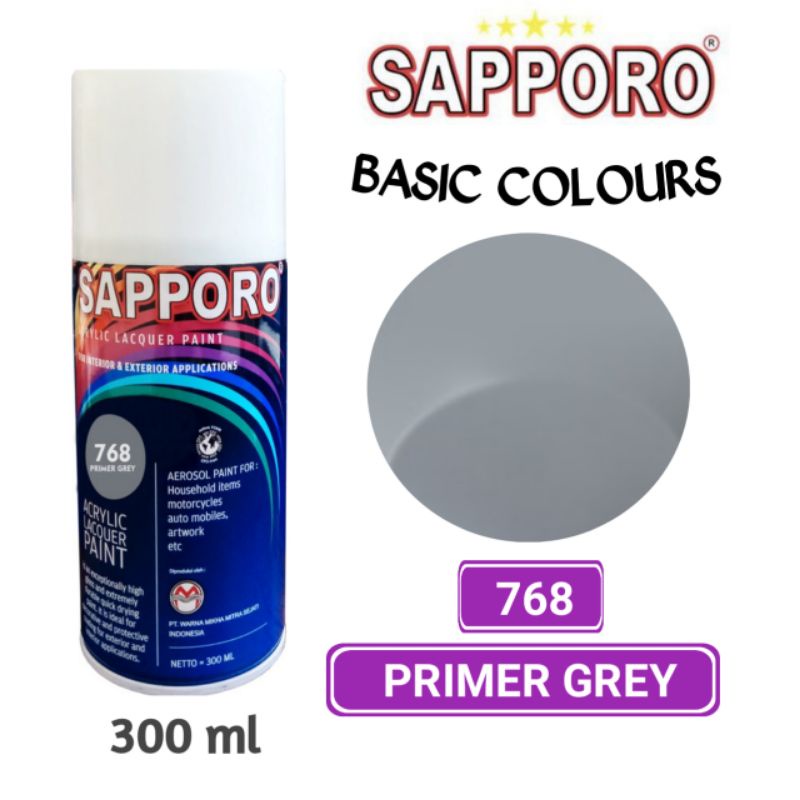 Jual 768 PRIMER GREY EPOXY SAPPORO STANDAR 300ml Cat Semprot Pylok ...