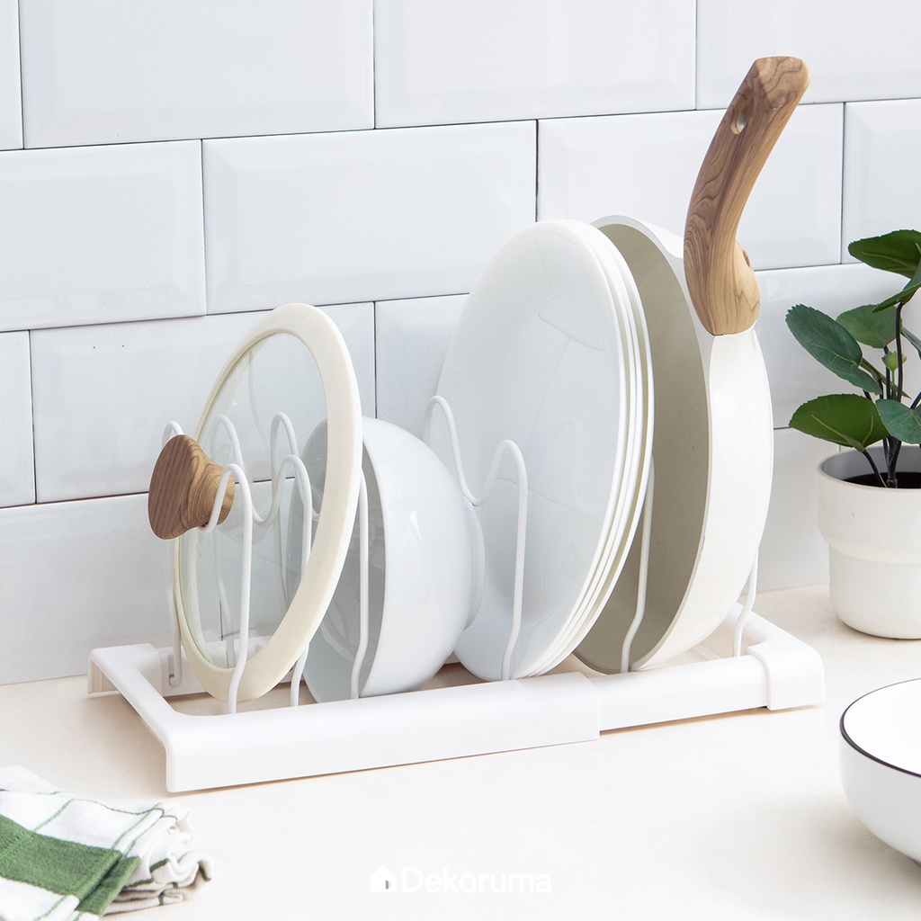 Jual Dekoruma SOJI Rak Sekat Multifungsi - Rak Tutup Panci - Rak Piring ...