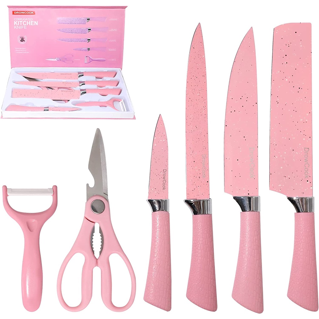 Jual Premium Pisau Set Pink/Pisau Pink Murah/Knive Set Pisau Dapur ...