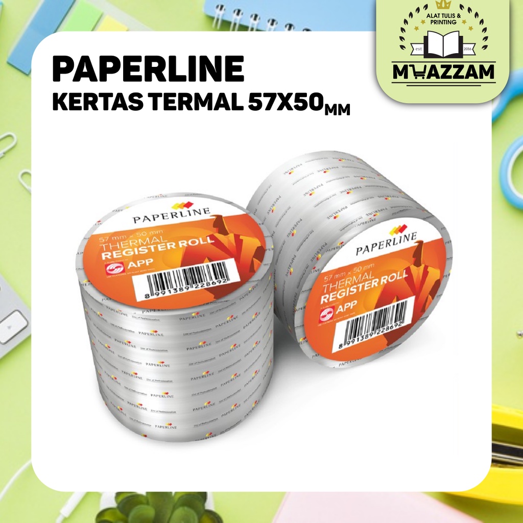 Jual Paperline Kertas Thermal Roll 57x50 mm | Shopee Indonesia