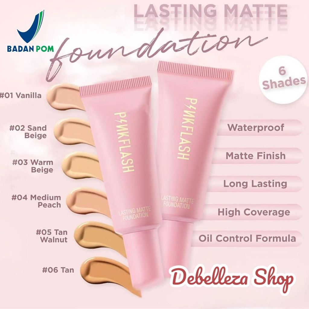 Jual PINKFLASH PF F03 Lasting Matte Foundation | PINK FLASH Full ...
