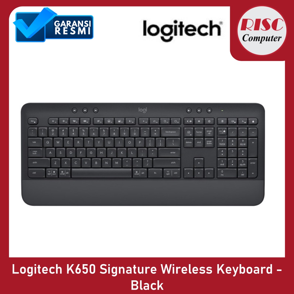 Jual Keyboard Wireless Bluetooth Logitech Signature K650 - Black ...