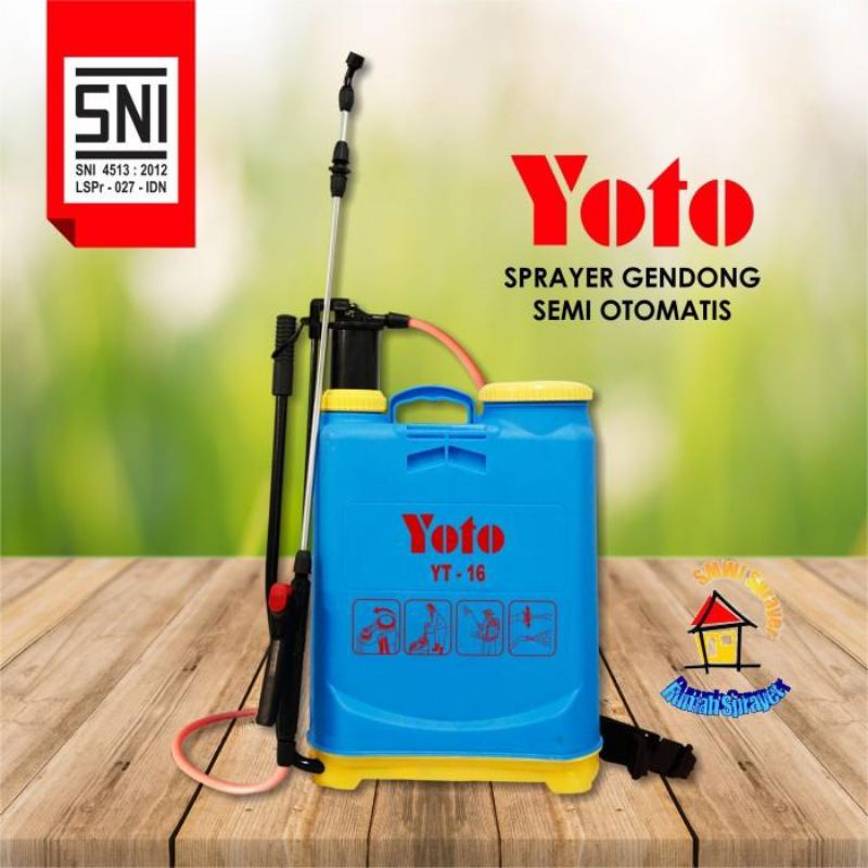 Jual SPRAYER GENDONG SEMI OTOMATIS YOTO ukuran 16 Ltr standar SNI ...