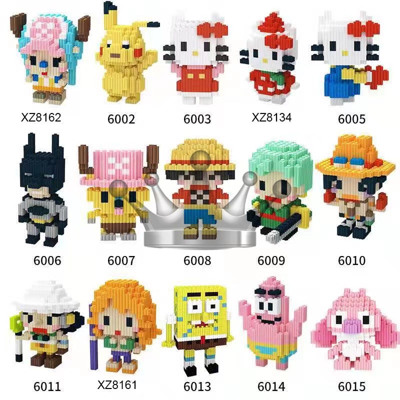 Jual Nano Block MARVEL,DISNEY,ONE PIECE Series| Bricks education Nano ...