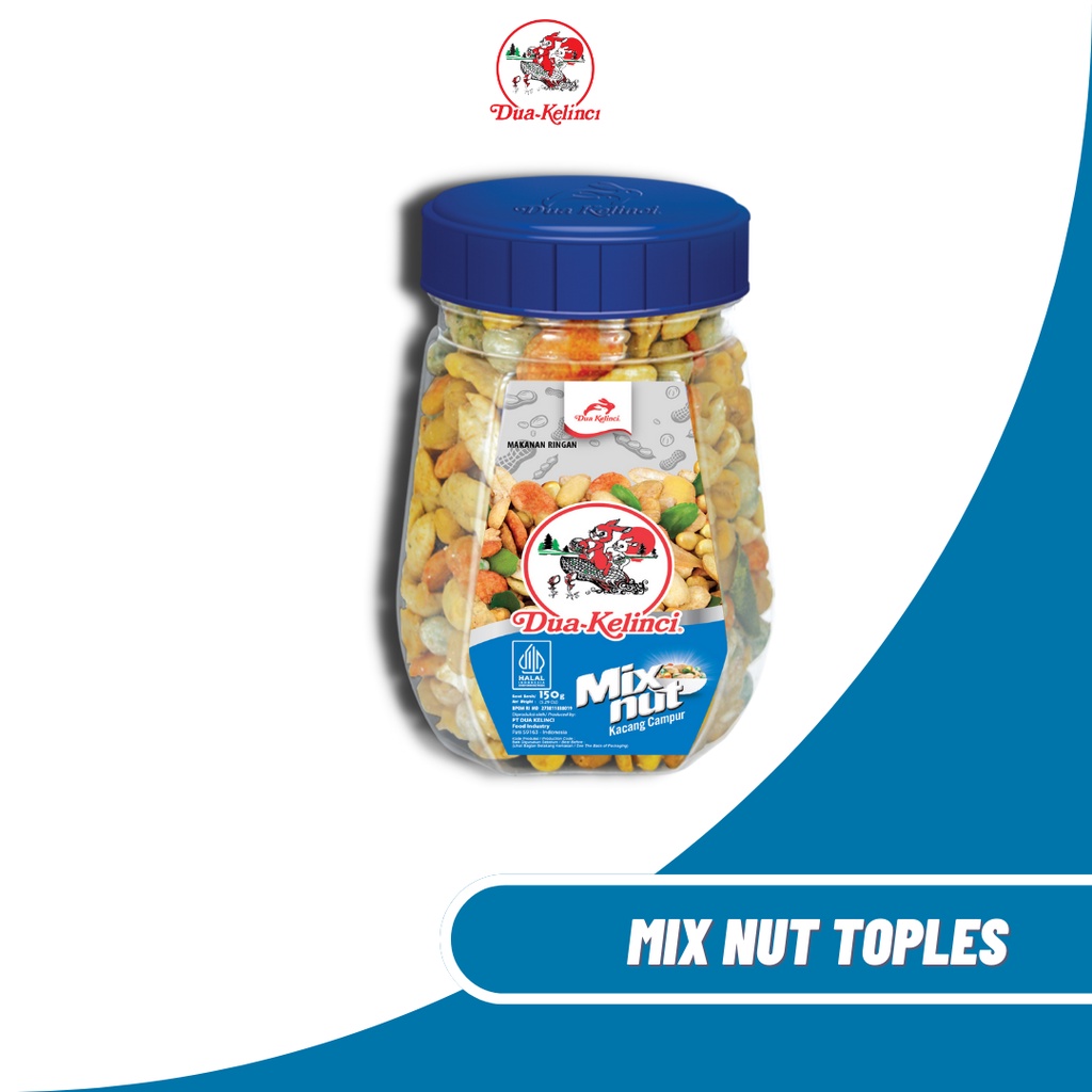 Jual DUA KELINCI Kacang Campur Mix Nut Toples 125 gram - KAYA SERAT ...