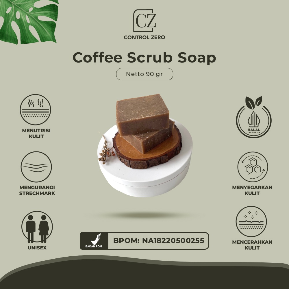 Jual Control Zero - Whitening Body Scrub Soap 90gr Coffee Masker Scrub ...