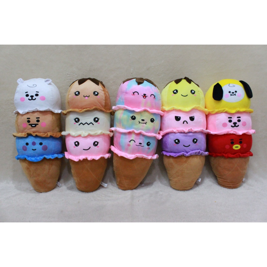Jual CBT Bantal Boba Ice Cream Cone 3 Susun Warna Warni | Shopee Indonesia