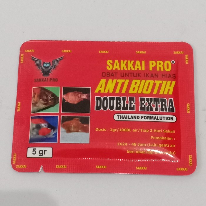Jual Anti Biotik Ikan Hias Double Ekstra 5 Gram Sakkai Pro/ Obat Ikan ...