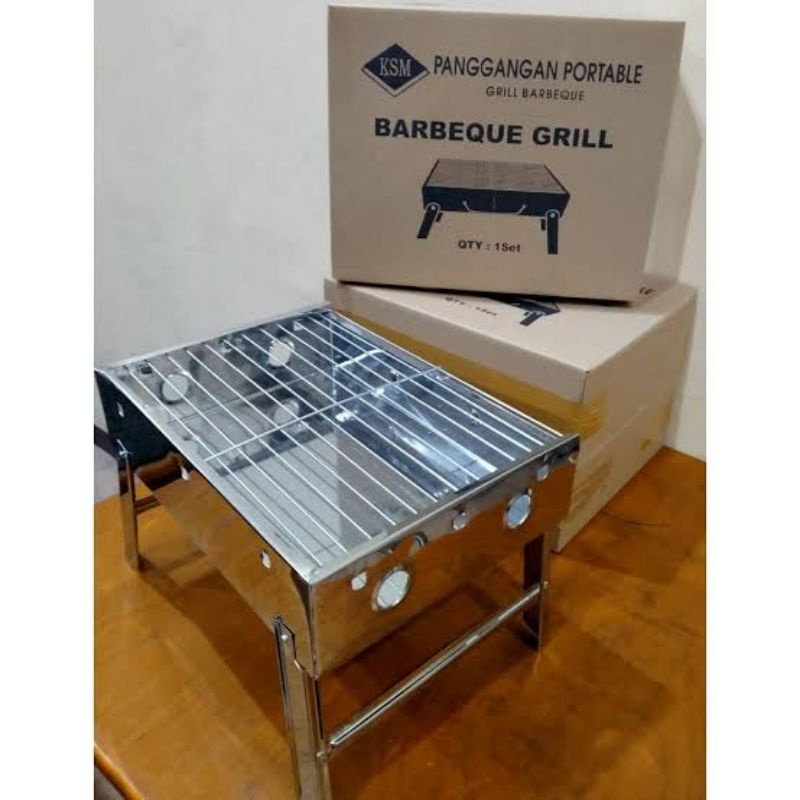 Jual FREE BUBBLE | panggangan arang ||square grill portable arang bisa ...