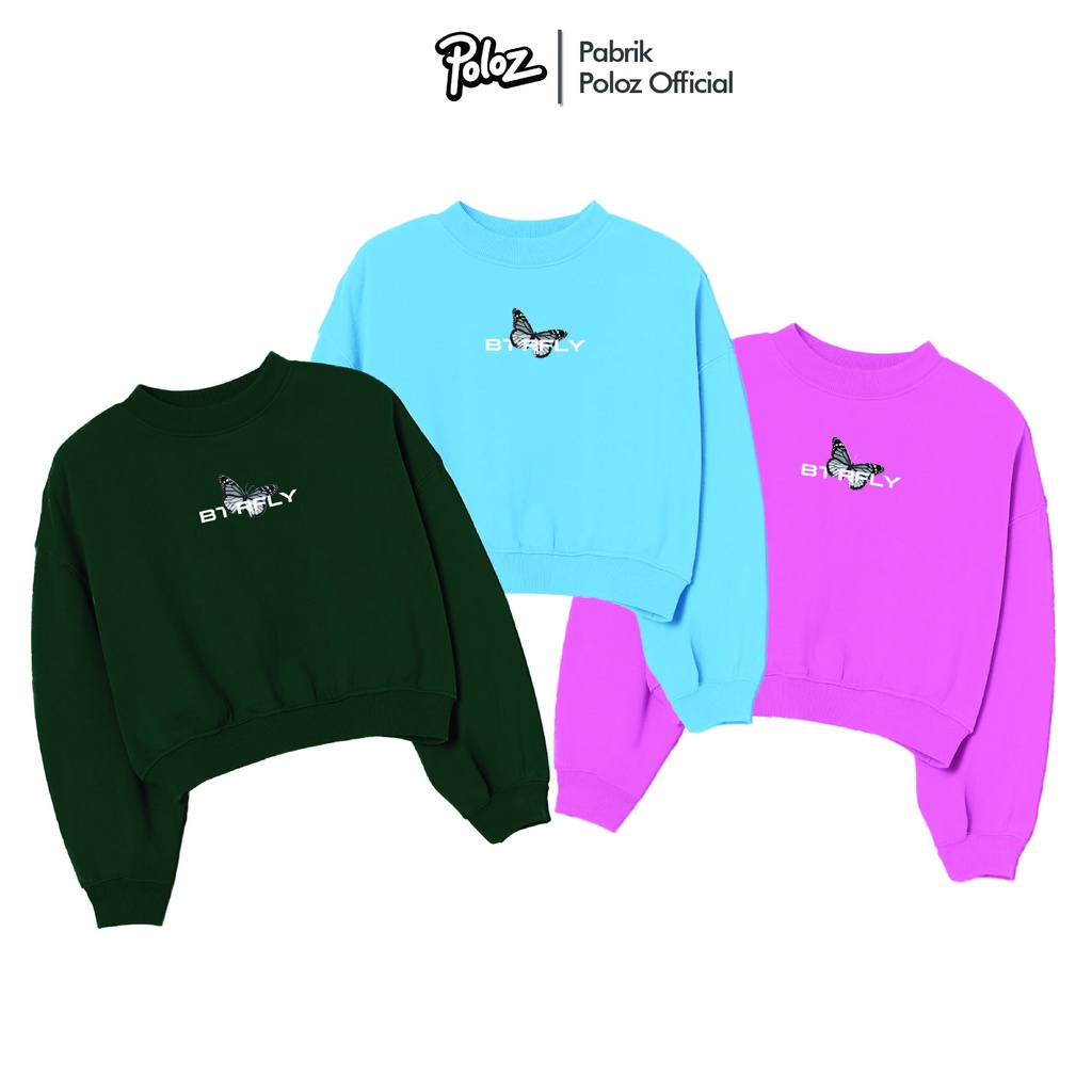 Jual SWEATER CROP SWEATER OVERSIZE CROP SABLON MOTIF BTRFLY SWEATER ...