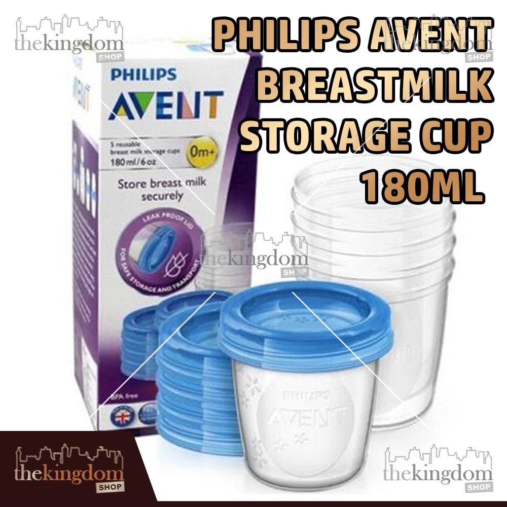 Jual Philips Avent SCF619/05 Breastmilk Storage Cup 180ml Breast Milk ...