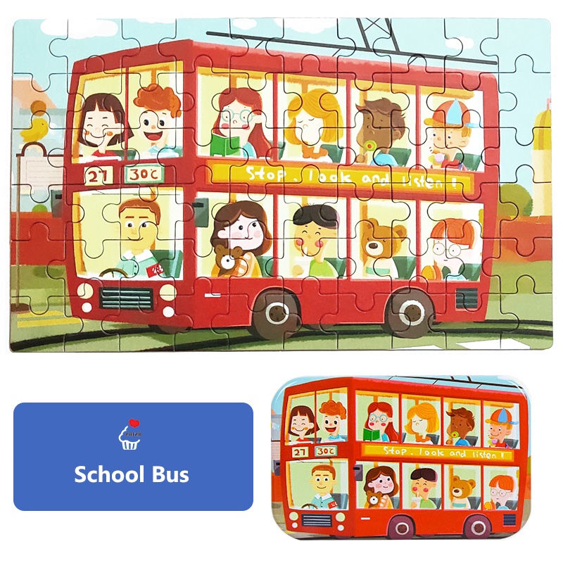 Jual 60 Pcs Wooden Jigsaw Puzzle in A Tin | Puzzle Kayu Kotak Kaleng ...