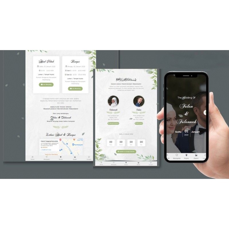 Jual undangan digital web tema wafy | Shopee Indonesia