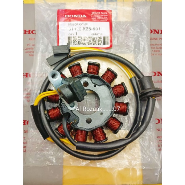 Jual Spull K25/KZL, Spul Stator Assy Honda Beat fi/Scoopy fi, Spacy fi, (Starter Kasar) Original ...