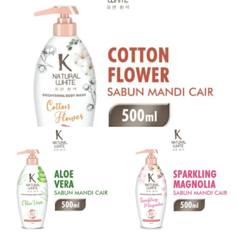 Jual K-Natural White Brightening Body Wash [500ml] kemasan Botol ...