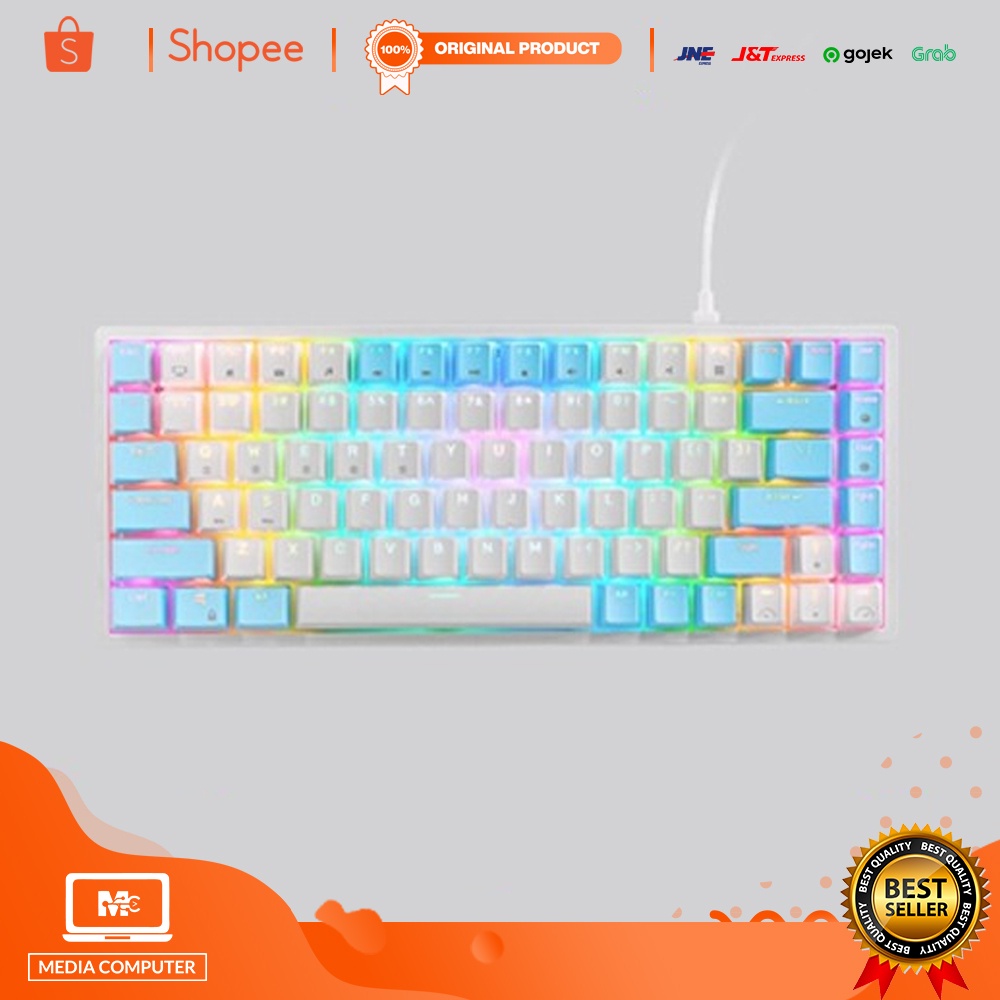 Jual Keyboard Gaming Mechanical Rexus DAXA M84 Classic White USB Type C ...