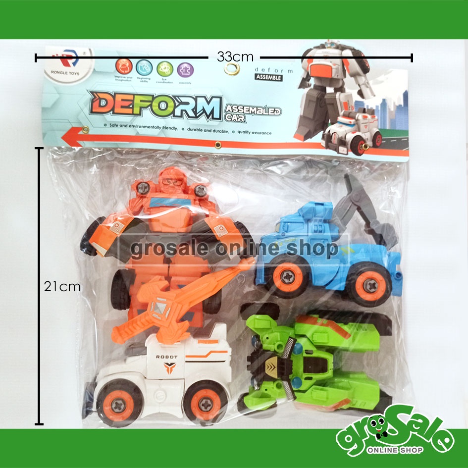 Jual TRUK ROBOT KONSTRUKSI TRANSFORMERS DEFORM ASSEMBLED CAR KENDARAAN ...