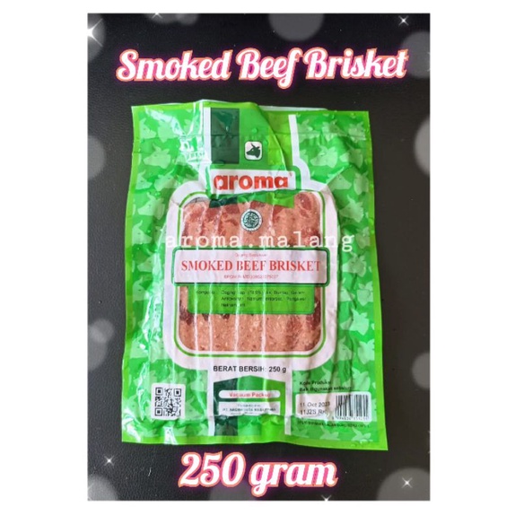 Jual Smoked Beef Brisket (Daging Sapi Asap) AROMA 250 Gram | Shopee ...