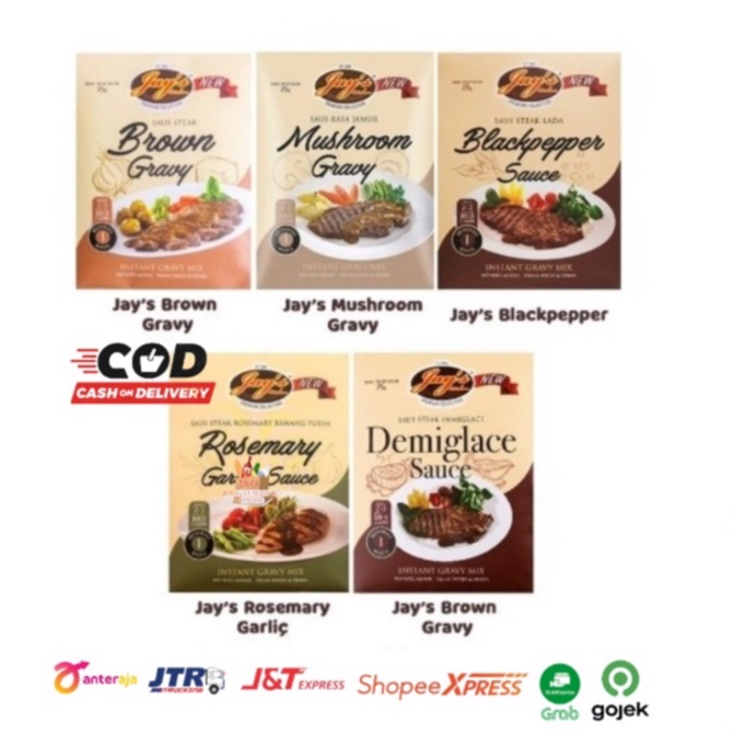 Jual (JSO) Jay's Saus Steak 25 gr / mushroom gravy / Blackpepper Sauce ...