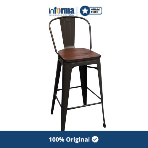 Jual Informa London Elm Kursi Bar - Cokelat Bar Stool Kursi Kafe ...