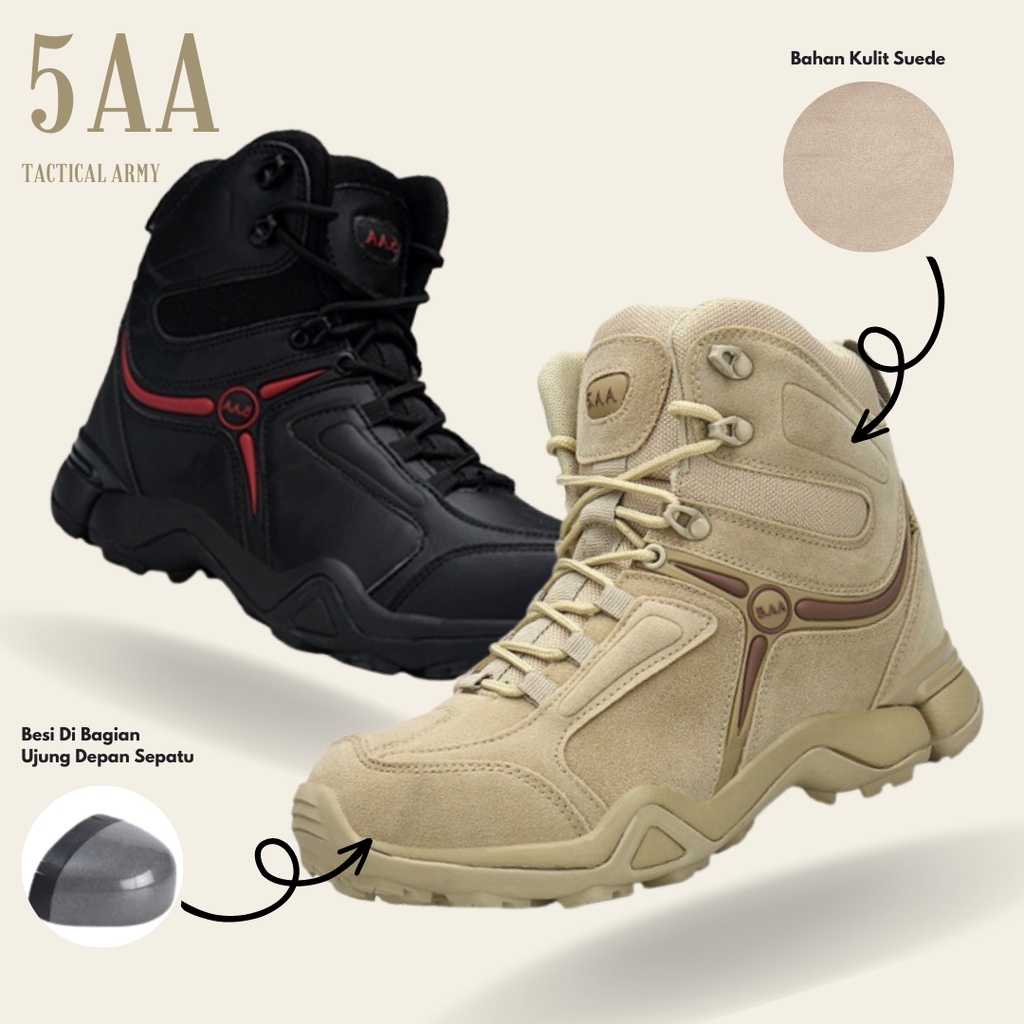 Jual PROMO COD Sepatu Pria Delta Tactical 5AA Low Boots Sefty Cream 6 ...