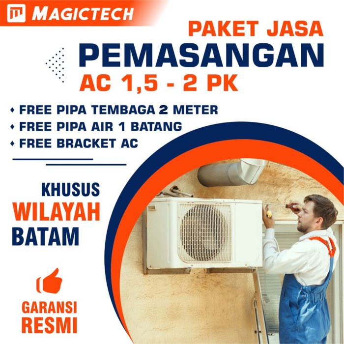 Jual PAKET JASA PEMASANGAN AC 1,5 - 2 PK (BATAM) | Shopee Indonesia