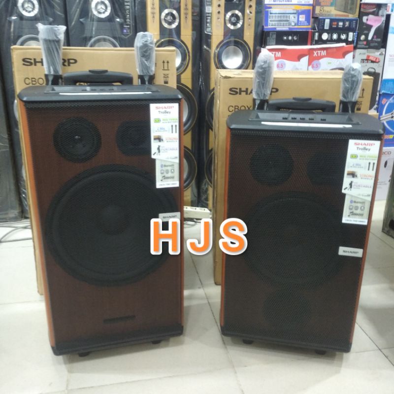 Jual SHARP TROLLEY SPEAKER AKTIF PRO SERIES 10 INCH CBOX-TRB10MBO FREE ...