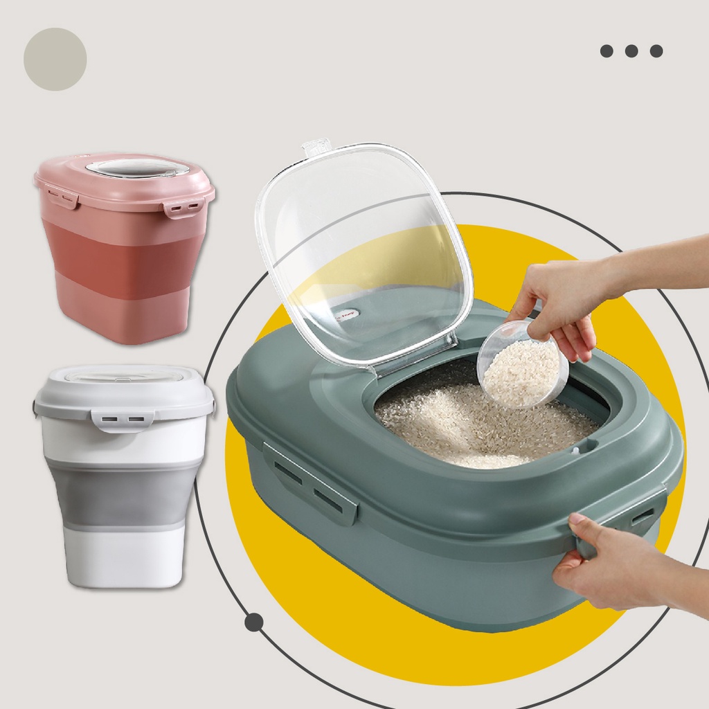 Jual Tempat Penyimpanan Beras 25KG Foldable Rice Container Storage ...