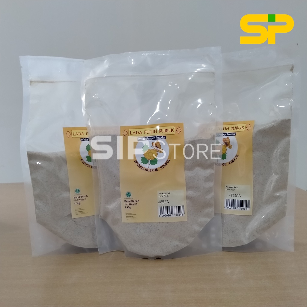 Jual LADA PUTIH BUBUK 1kg Boenga Koepoe Koepoe / White Pepper Powder ...