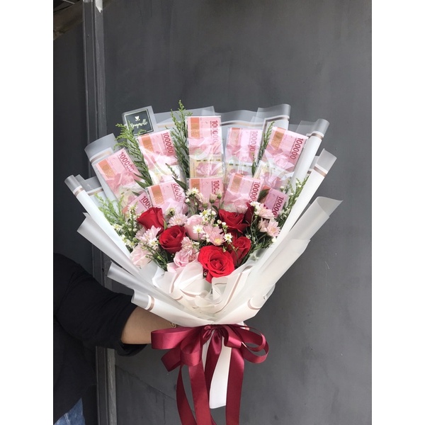 Jual money bouquet buket uang buket bunga dan uang hadiah wisuda buket ...