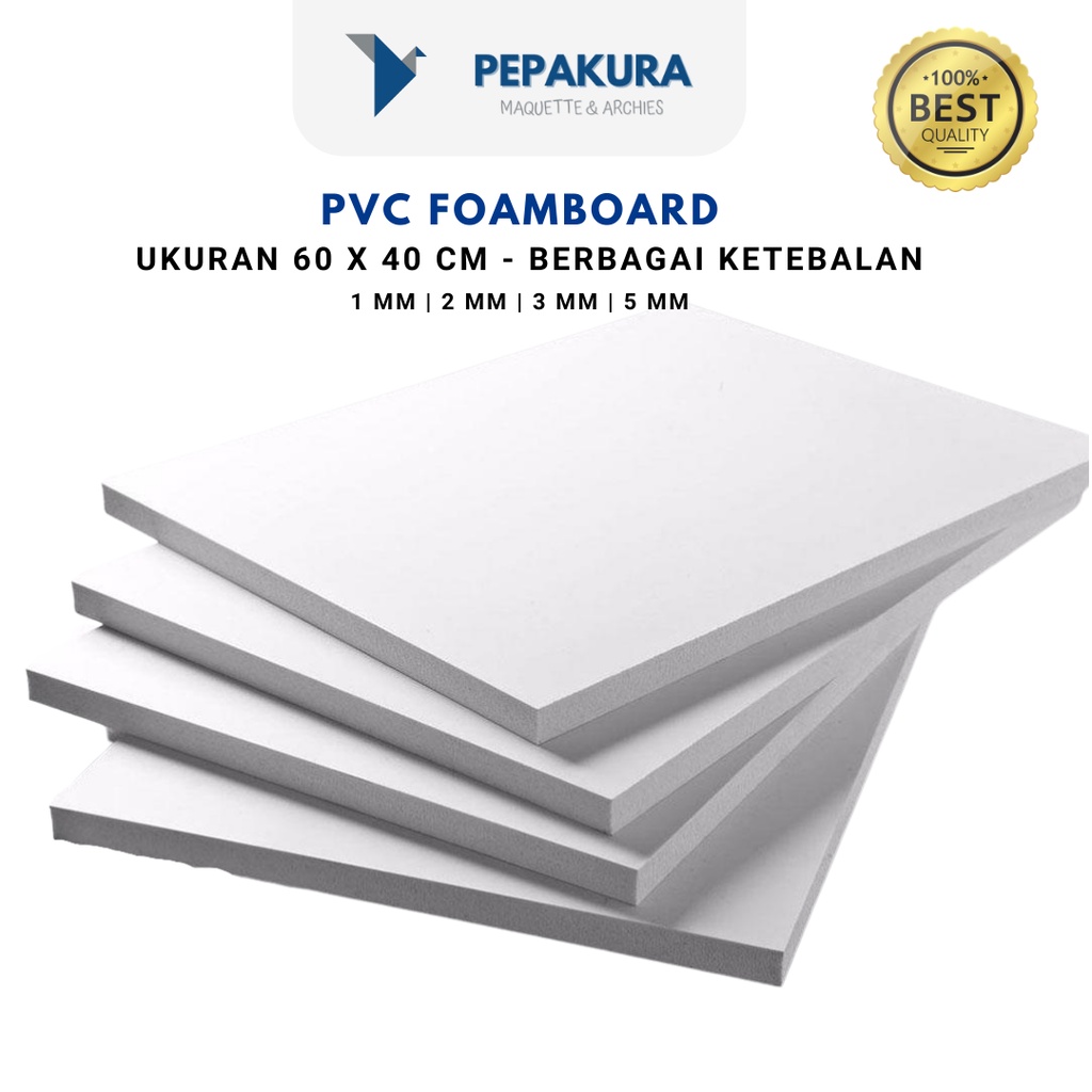 Jual PVC Foamboard - Bahan Dinding Maket/Miniatur - Tebal 1 2 3 5 mm ...