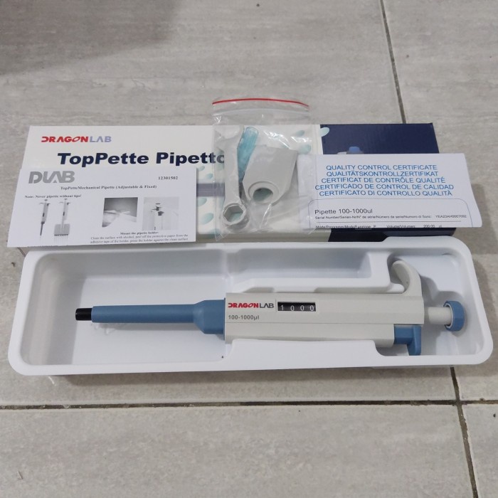 Jual DRAGONLAB MICROPIPETTE ADJUSTABLE / Mikropipet 100-1000ul (1 mL ...
