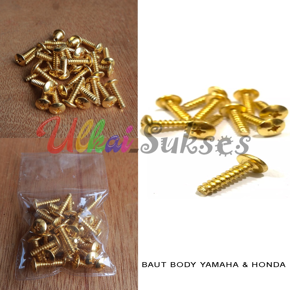 Jual Baut Body Atau Bodi Skrup Variasi Model Cacing Yamaha Honda Bahan ...
