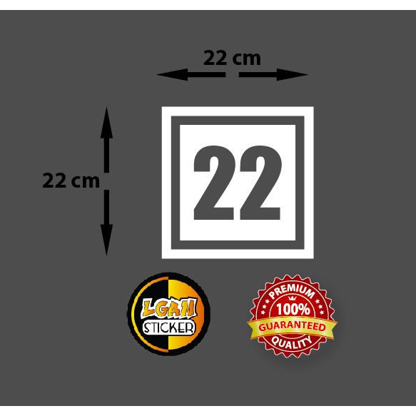 Jual STIKER ANGKA BOLONG DLM KOTAK UK 22 CM BAHAN REVLEKTIVE | Shopee ...
