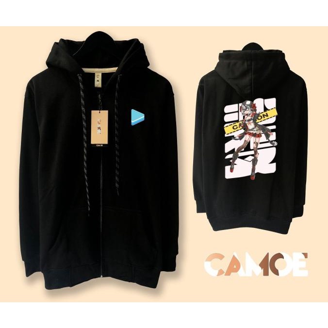 Jual Jacket Anime Hololive Sakamata Chloe Caution vTuber Sweater Hoodie ...