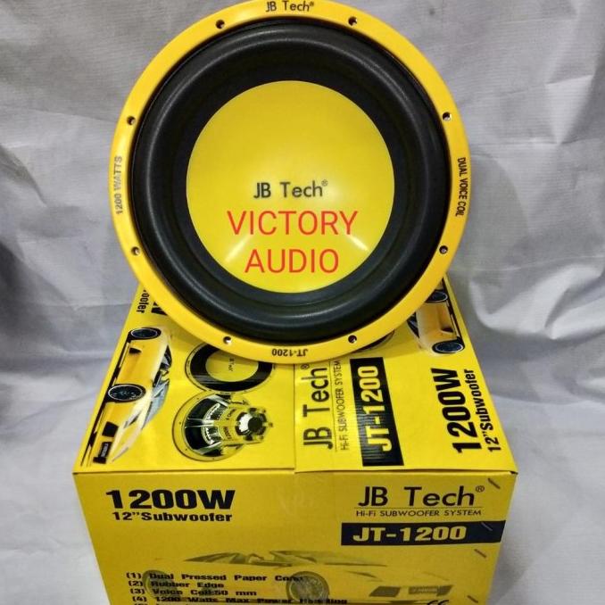 Jual Paket Audio Mobil Subwoofer Jb Tech Jt-1200 12 Inch Plus Box Full ...