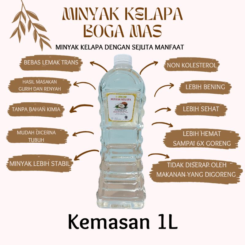 Jual MINYAK KELAPA MURNI // MINYAK GORENG KELAPA PREMIUM BOGA MAS ...