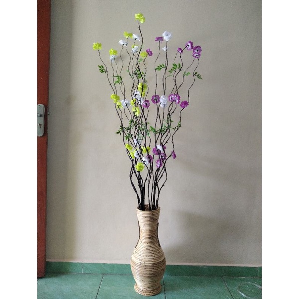 Jual HIASAN BUNGA BAMBU ULIR PANJANG 180-190 CM HARGA PER BATANG ...