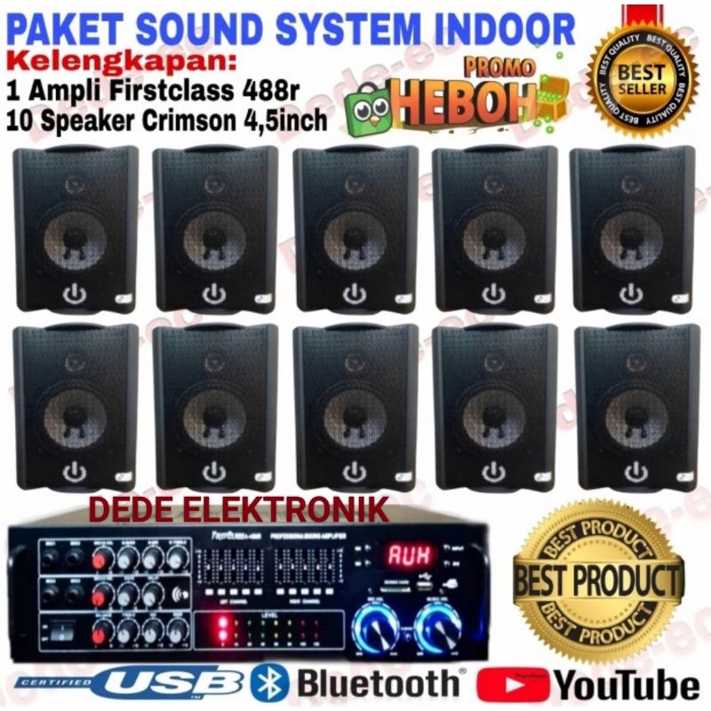 Jual Paket Sound System Indoor Cafe Kantor klinik Dll 10 Titik Speaker ...