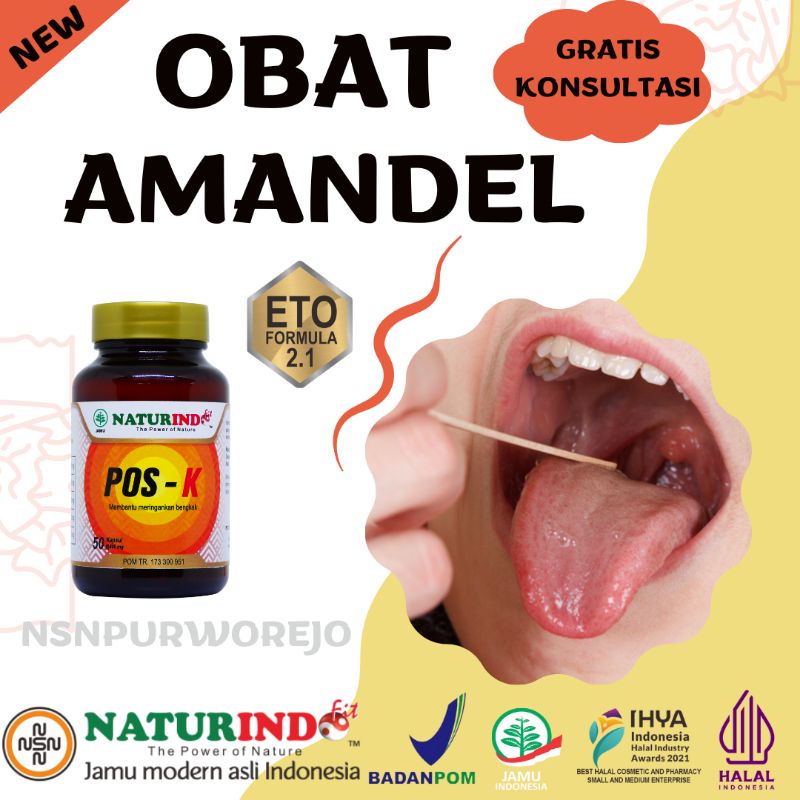 Jual Obat Amandel 50 Kapsul Benjolan Amandel Anak Dewasa Polip Radang ...
